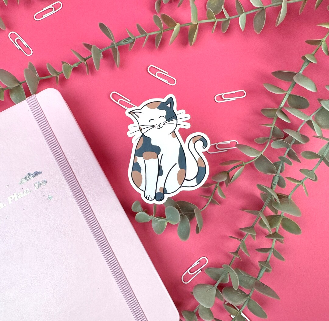 Calico Cat Sticker, Die Cut Sticker, Cute Cat, Cat Mum, Mom, Cats ...