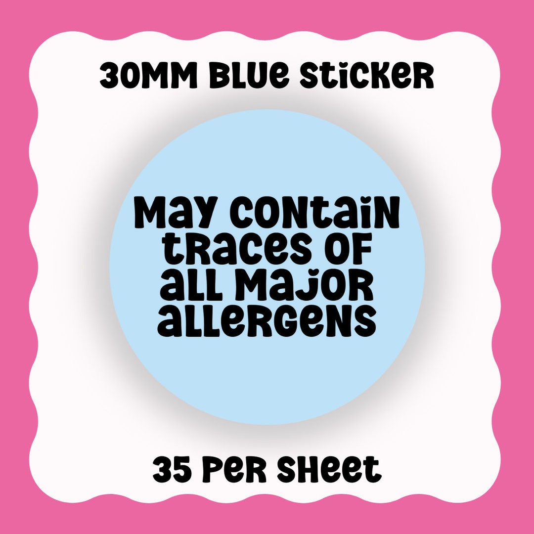 Allergen Stickers, Food Allergy Labels, Allergen Labels for Bakers ...