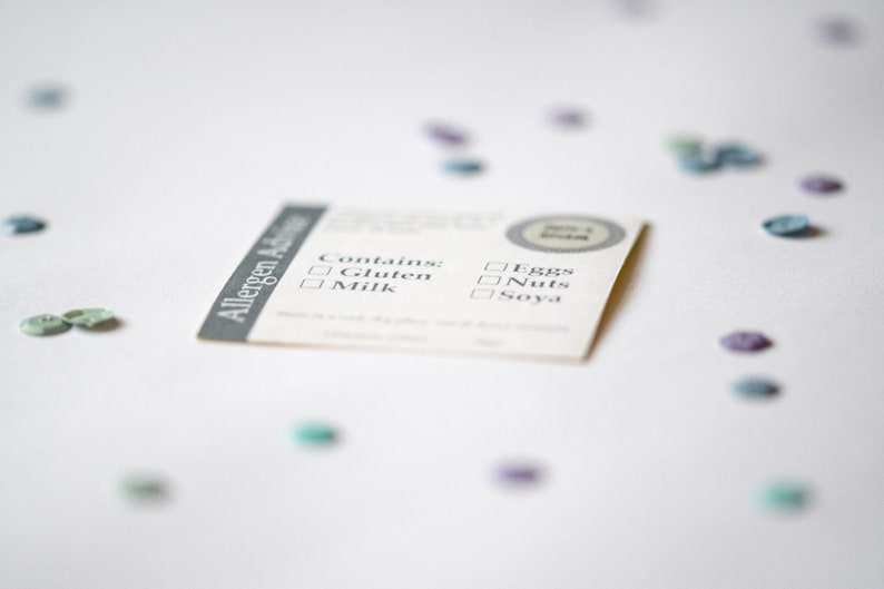 Allergen Stickers for Bakers Custom Allergen Labels for | Etsy