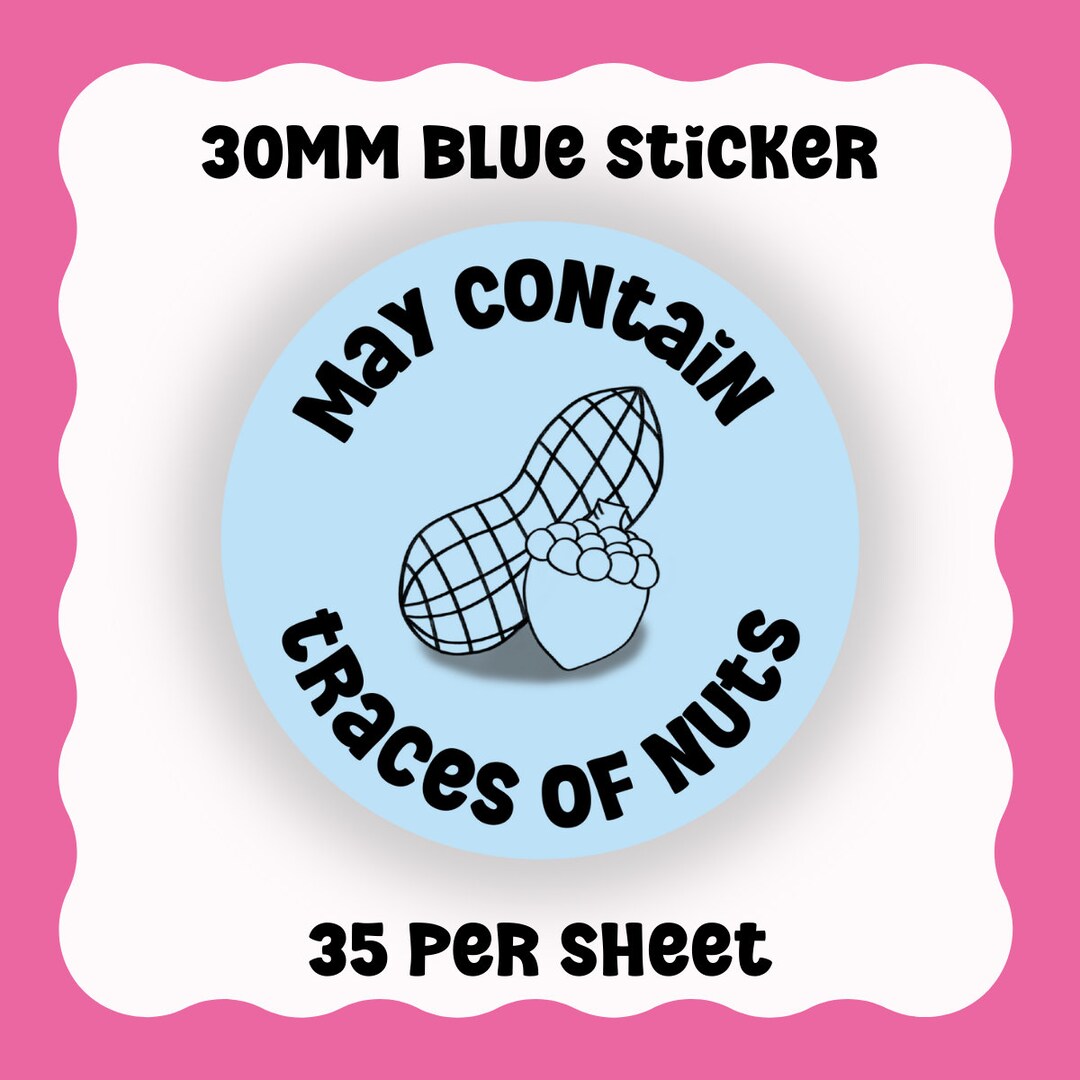 May Contain Nuts Food Allergen Stickers, Allergen Labels for Bakers ...