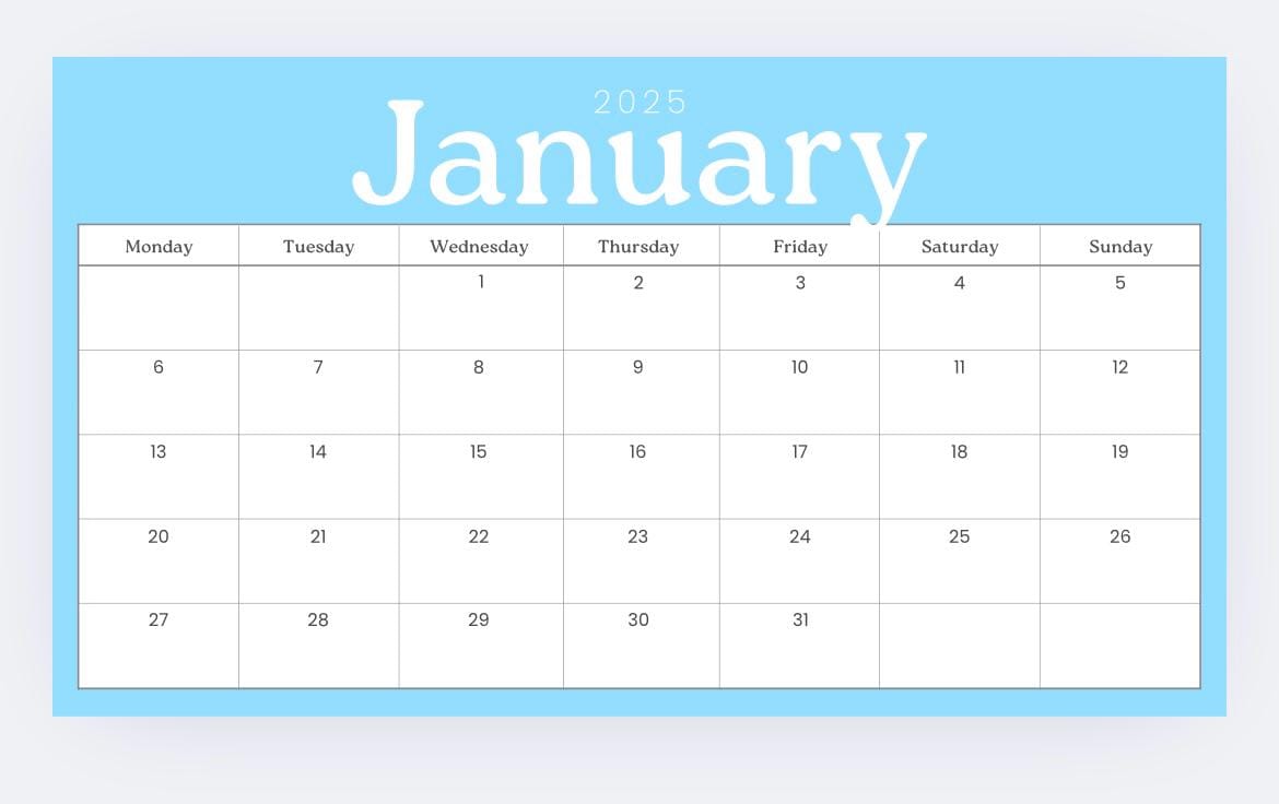 Digital 2025 Calendar - Etsy