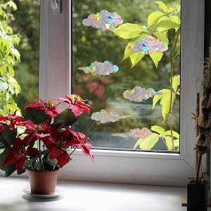 6 Clouds Suncatcher Sticker, Clouds Rainbow Maker Decal, Suncatcher for ...