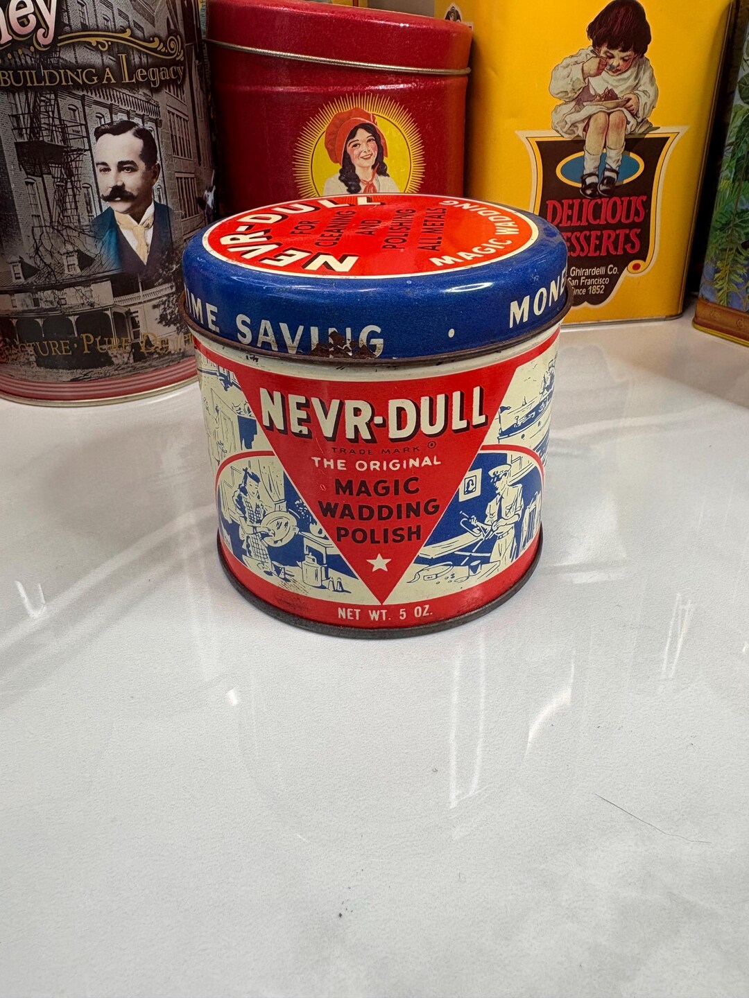 Vintage 1940 Nevr-dull Tin – Magic Wadding Polish – George Bosch Co ...