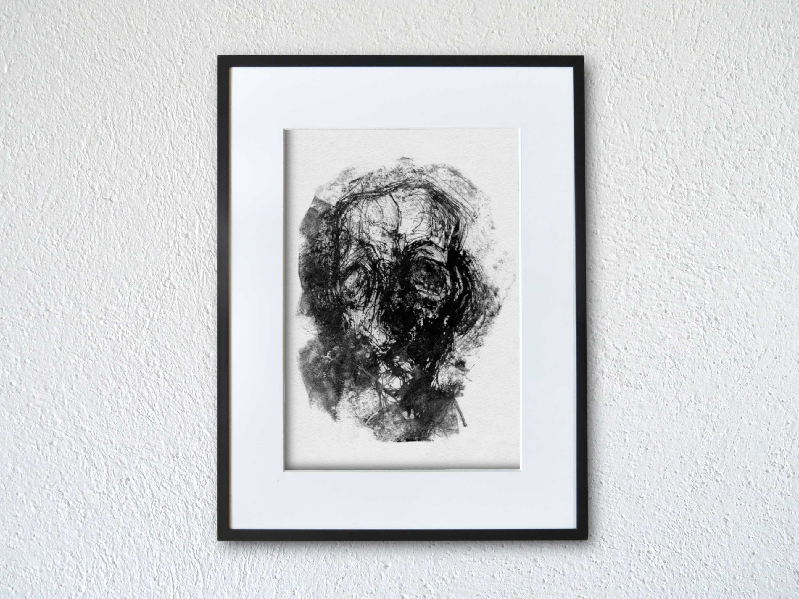 Prints Lineart Illustration Creepy Unframed Spooky Fine Art Print ...