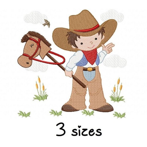 Cowboy Farm Embroidery Design Boy Embroidery Design Machine - Etsy