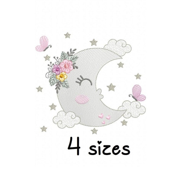 Moon Embroidery - Etsy