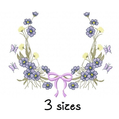 Frame Flowers Embroidery Designs Frame Embroidery Design - Etsy