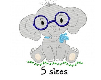 Girl Elephant and Bee Embroidery Design, Girly Embroidery Design ...