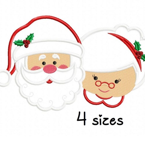 Santa Claus Embroidery Designs Christmas Embroidery Design - Etsy