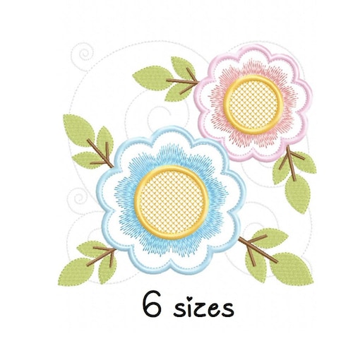 Cute Flowers Embroidery Designs Bouquet Embroidery Design - Etsy