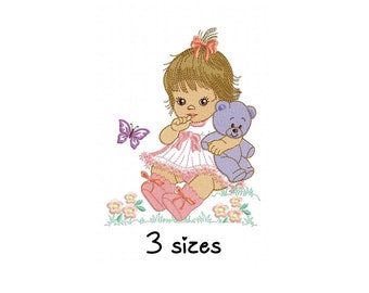 Baby Girl Heart Embroidery Design, Girl Embroidery Design Machine ...