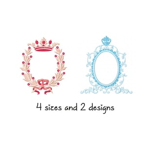 2 Frames Embroidery Design Frame Embroidery Design Machine Floral ...