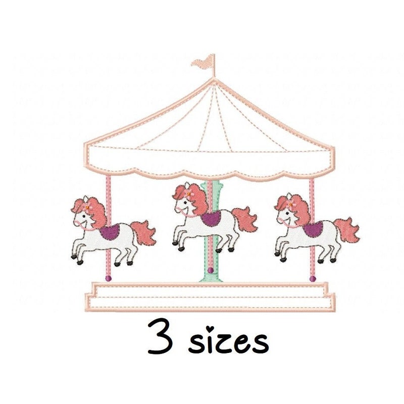 Carousel Horse Applique - Etsy