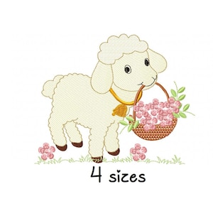 Cute Ram Embroidery Design, Animals Embroidery Design Machine, Baby ...