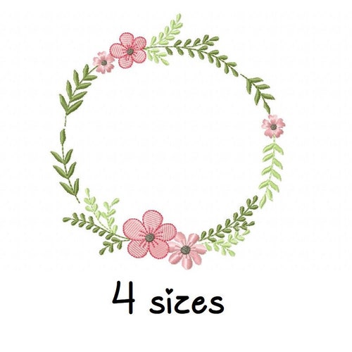 Frame Flowers Embroidery Designs Frame Embroidery Design - Etsy