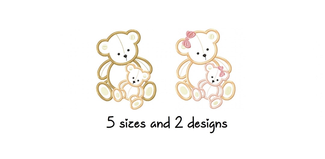 Cute Bears Embroidery Designs Baby Embroidery Design Machine Bear ...