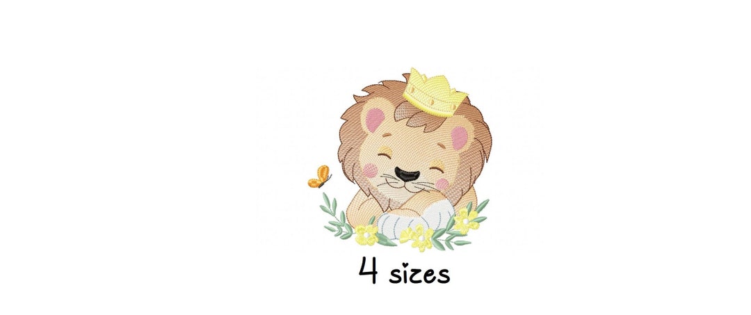 Lovely Lion King Embroidery Designs, Animal Embroidery Design Machine ...