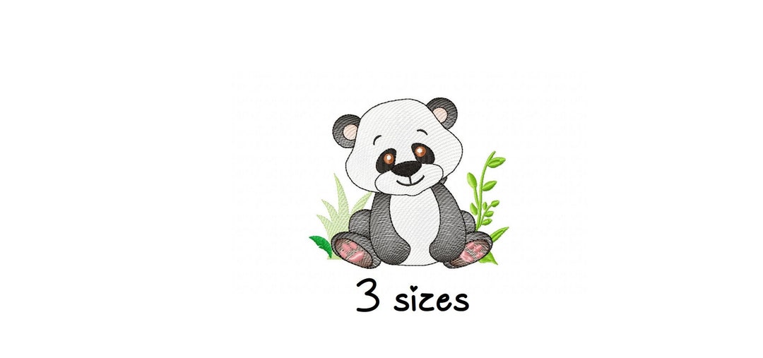 Cute Panda Embroidery Design, Animals Embroidery Design Machine, Safari ...
