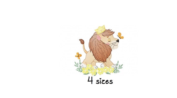 Supercute Lion King Embroidery Designs Animal Embroidery | Etsy