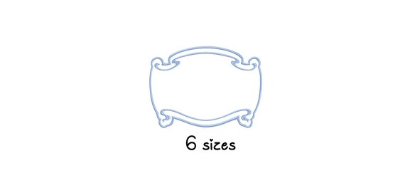 Cute Blue Frame Embroidery Design Frame Embroidery Design | Etsy