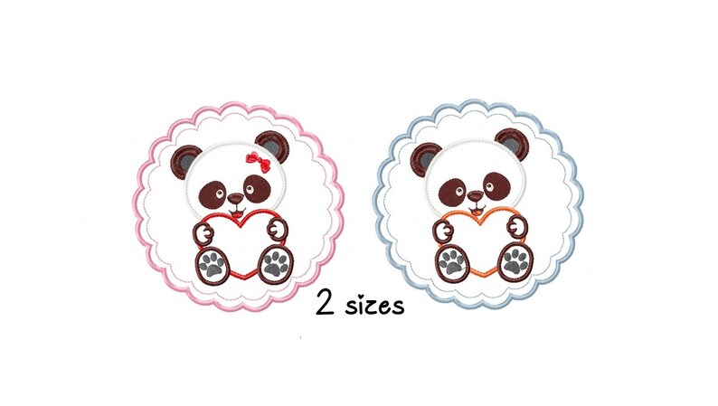 Cute Panda Embroidery Designs Animals Embroidery Design - Etsy