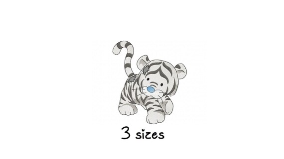 White Tiger Embroidery Design Animals Embroidery Design - Etsy