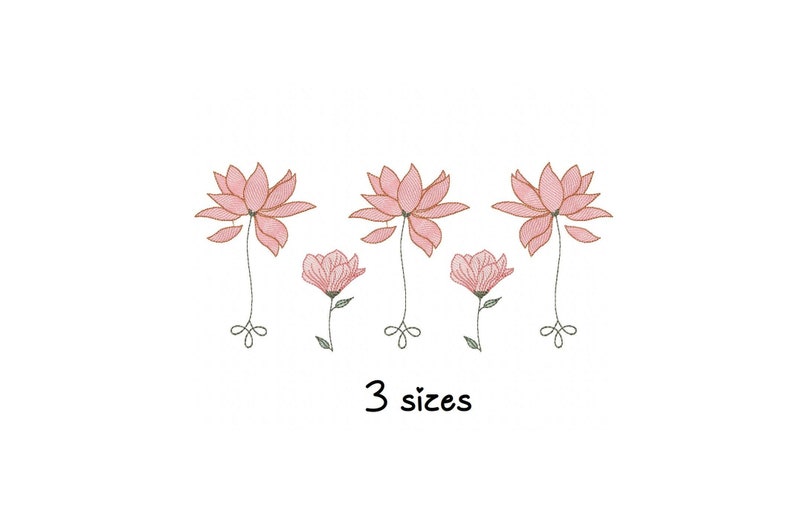 Lotus Embroidery Design Flowers Embroidery Design Machine - Etsy