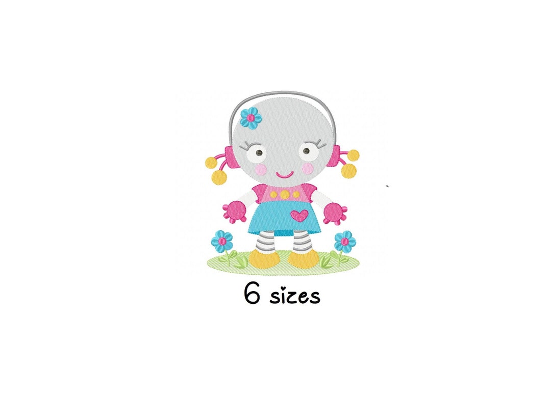 Robot Embroidery Designs, Baby Embroidery Design Machine, Toy ...