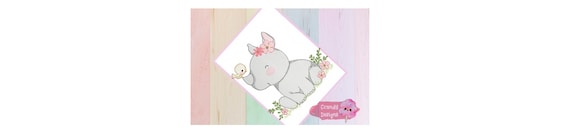 Cute Rhino Girl Embroidery Design Animals Embroidery Design - Etsy