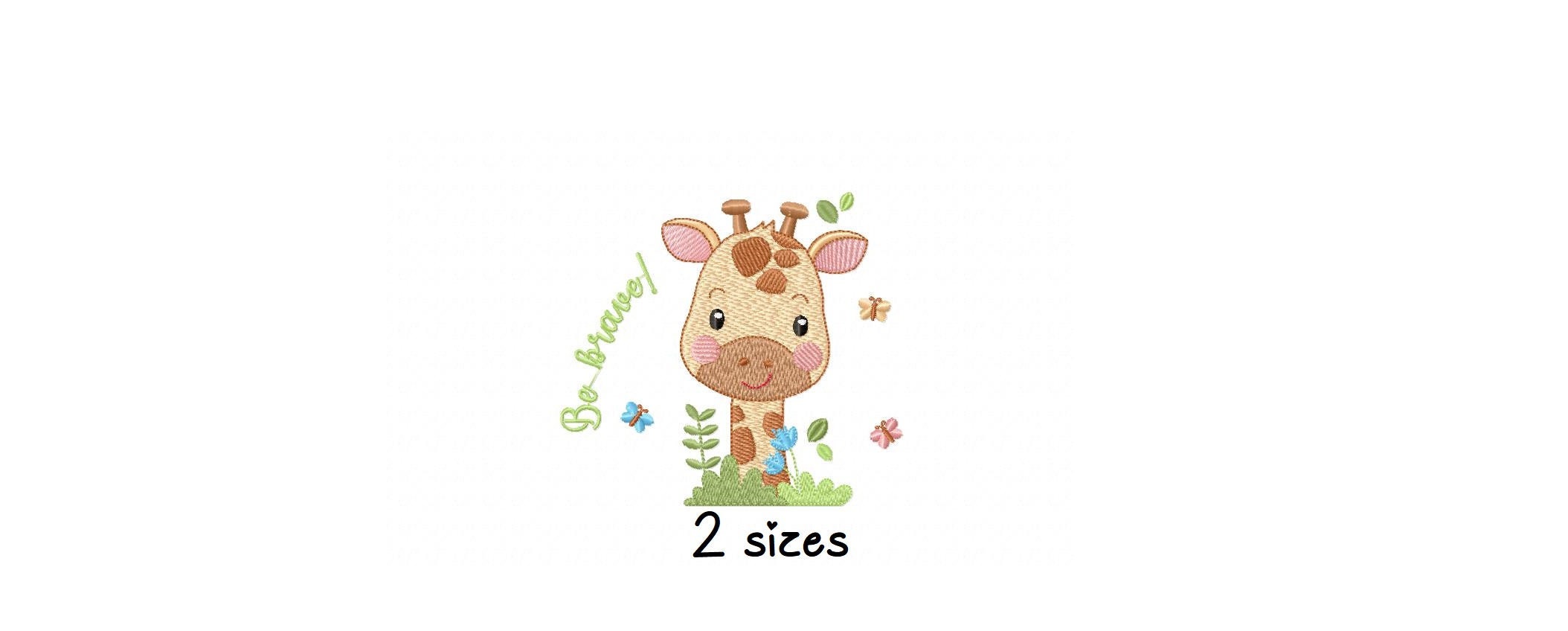 Be Brave Giraffe Boy embroidery design Baby embroidery design | Etsy