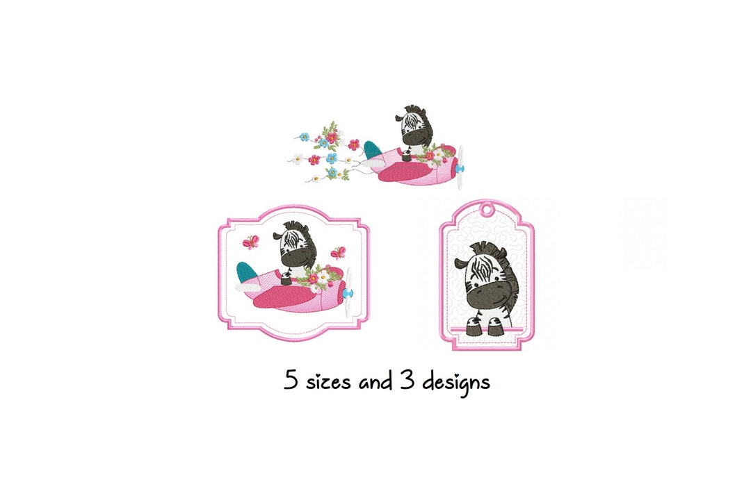 Zebra Plane Embroidery Design Animal Embroidery Design Machine Baby ...