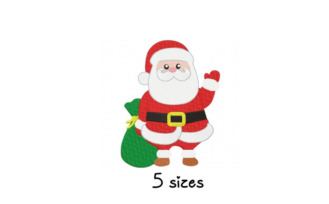 Cute Santa Claus Embroidery Designs, Christmas Embroidery Design ...