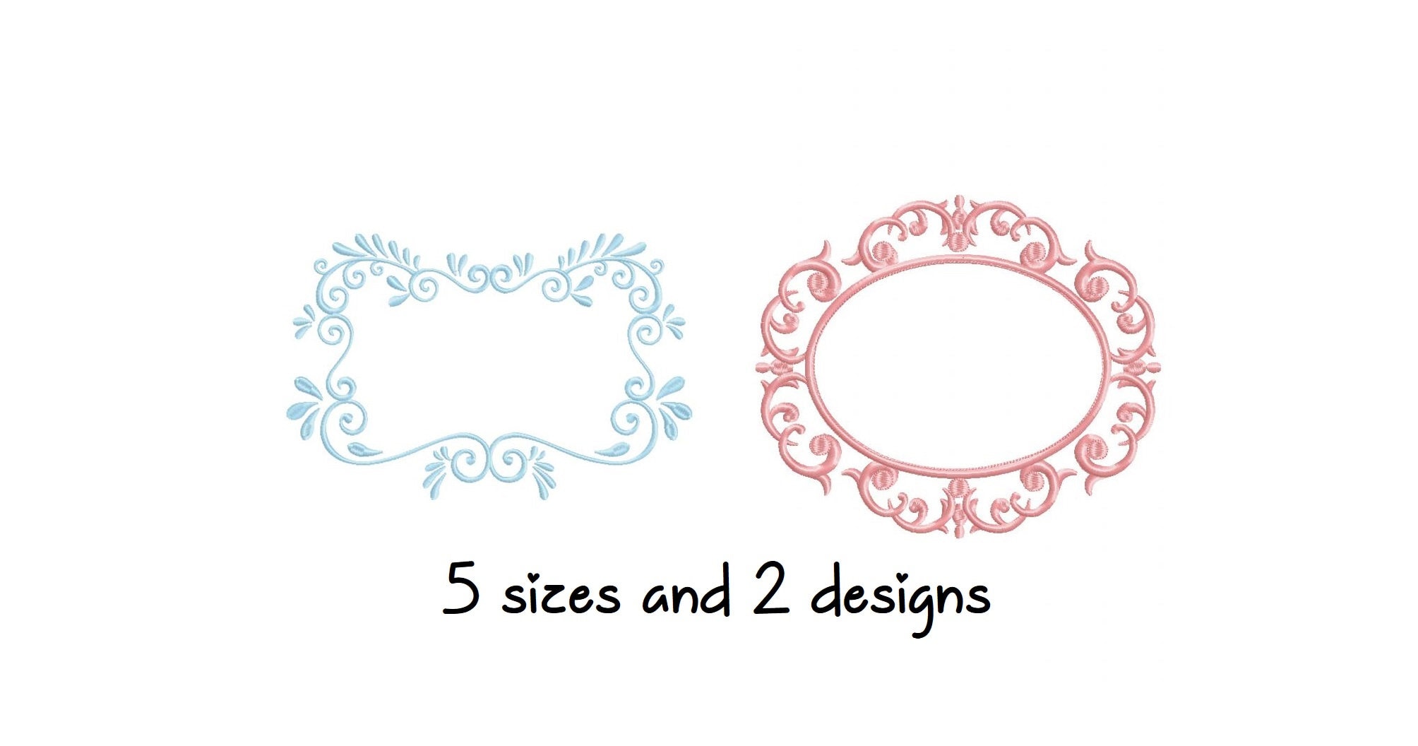 2 Frames Embroidery Designs Frame Embroidery Design Machine - Etsy