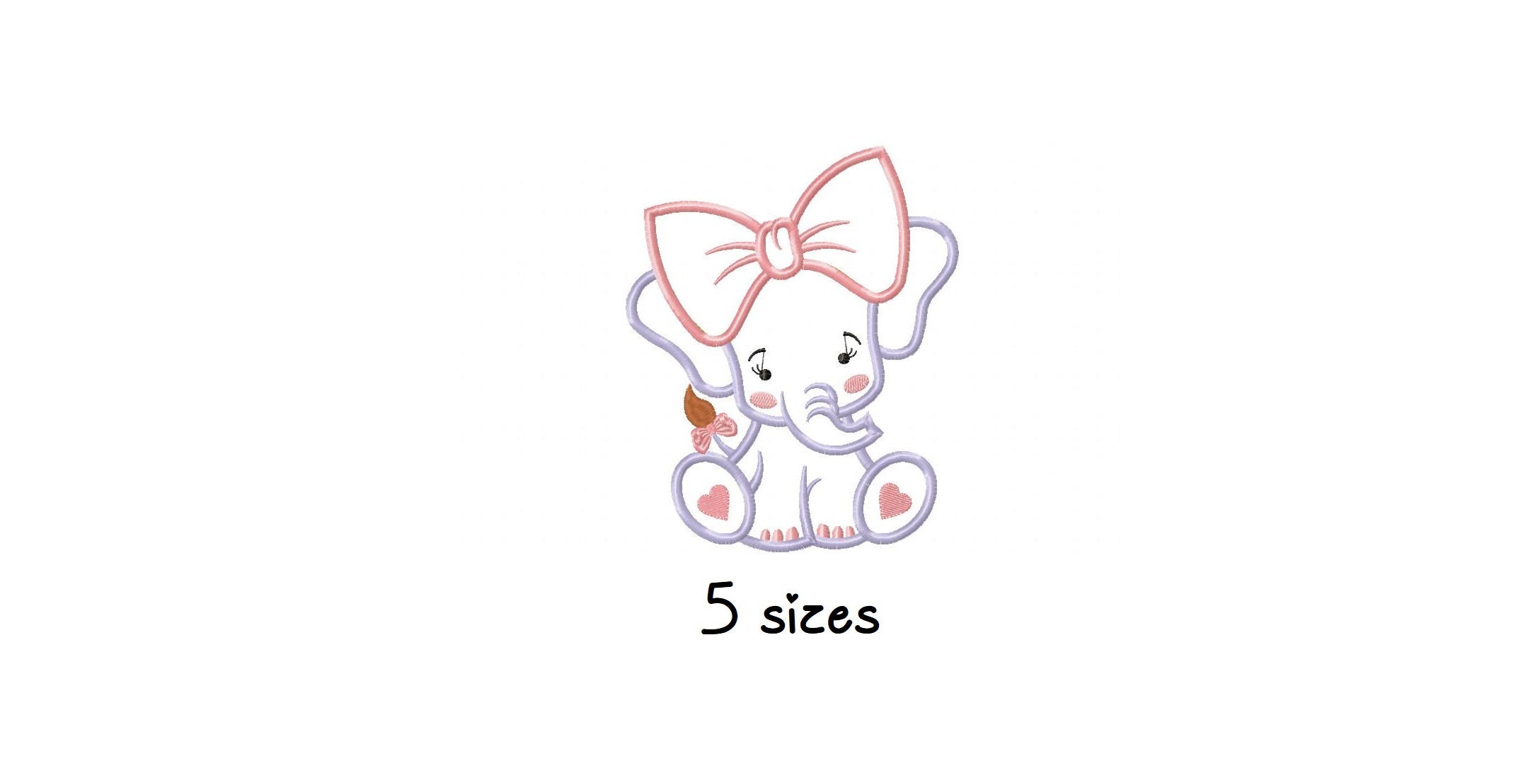 Cute Elephant Embroidery Design Animals Embroidery Design Machine ...