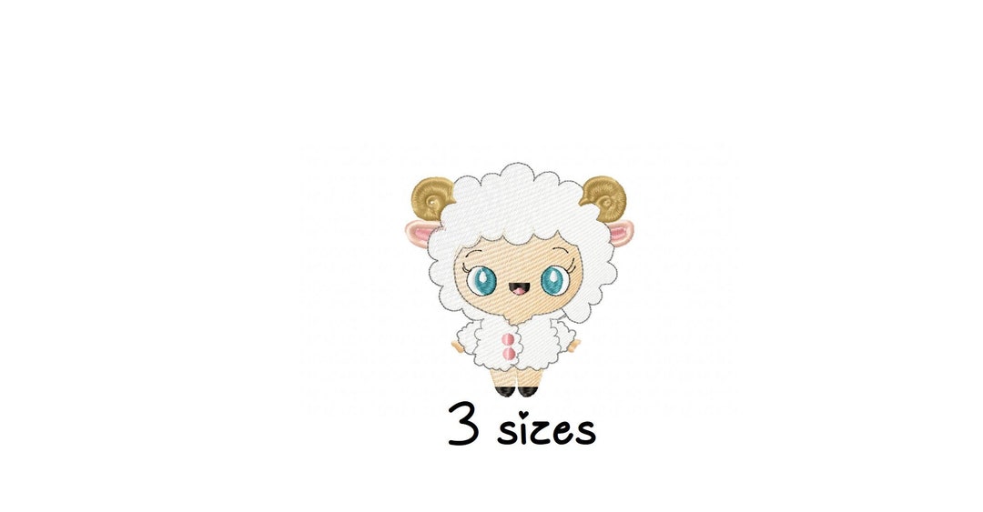Cute Girl Ram Embroidery Design Girly Embroidery Design - Etsy