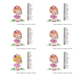 Strawberry Shortcake embroidery design Girl embroidery design | Etsy