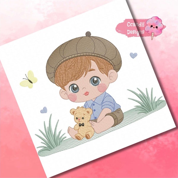 Boy Embroidery - Etsy