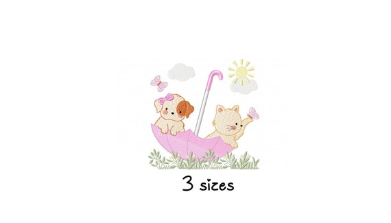 Cute Pets Girl embroidery design animals embroidery design | Etsy