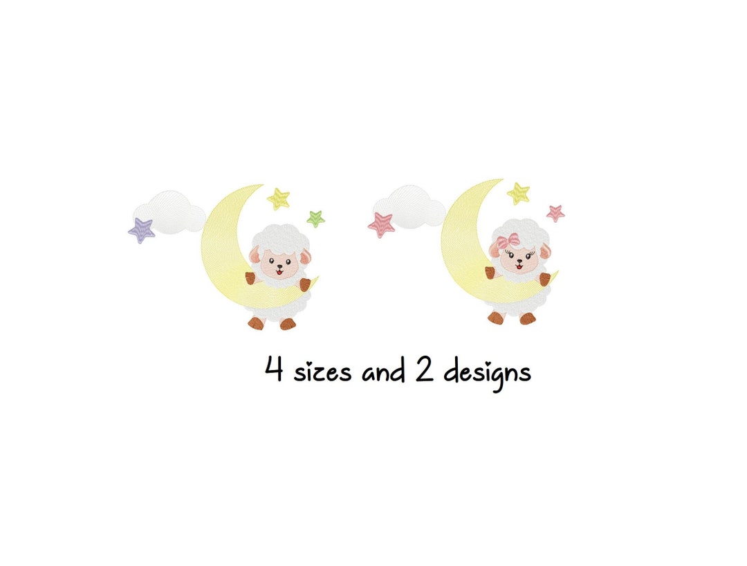 Cute Sheep Embroidery Designs Baby Embroidery Design Machine Newborn ...