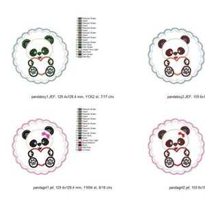 Cute Panda Embroidery Designs, Animals Embroidery Design Machine, Zoo ...