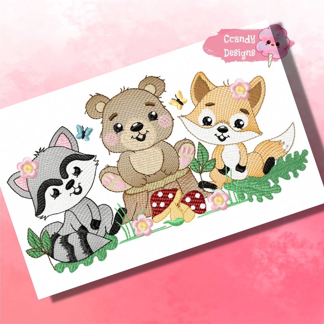 Animals Girl Embroidery Designs Animals Embroidery Design Machine Zoo ...