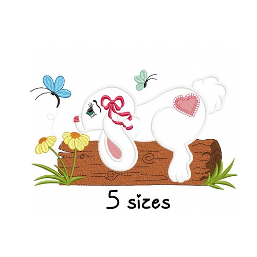 Easter Bunny Embroidery Design File - Etsy