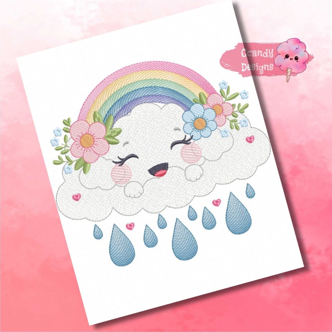 Cute Cloud Embroidery Designs, Magical Embroidery Design Machine, Baby ...