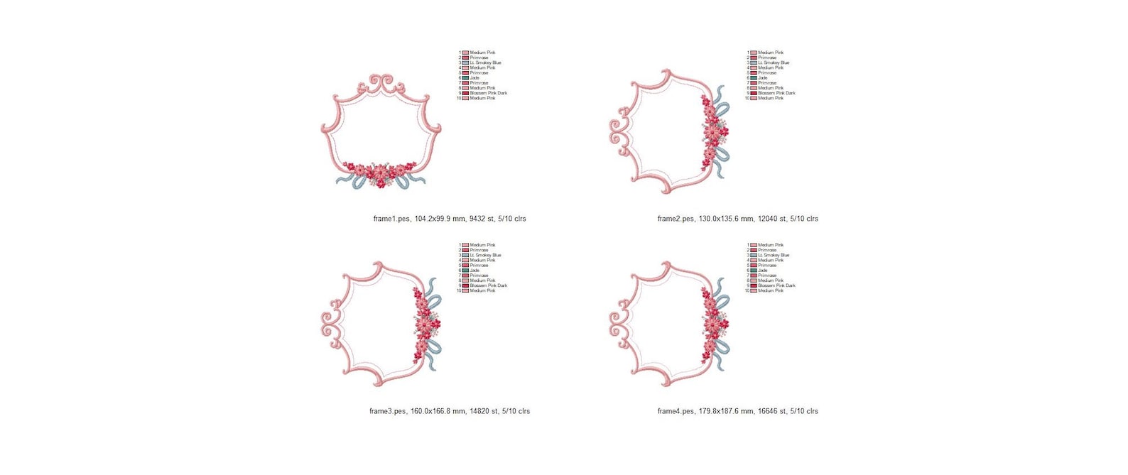 Beautiful Frame Embroidery Designs Frame Embroidery Design | Etsy