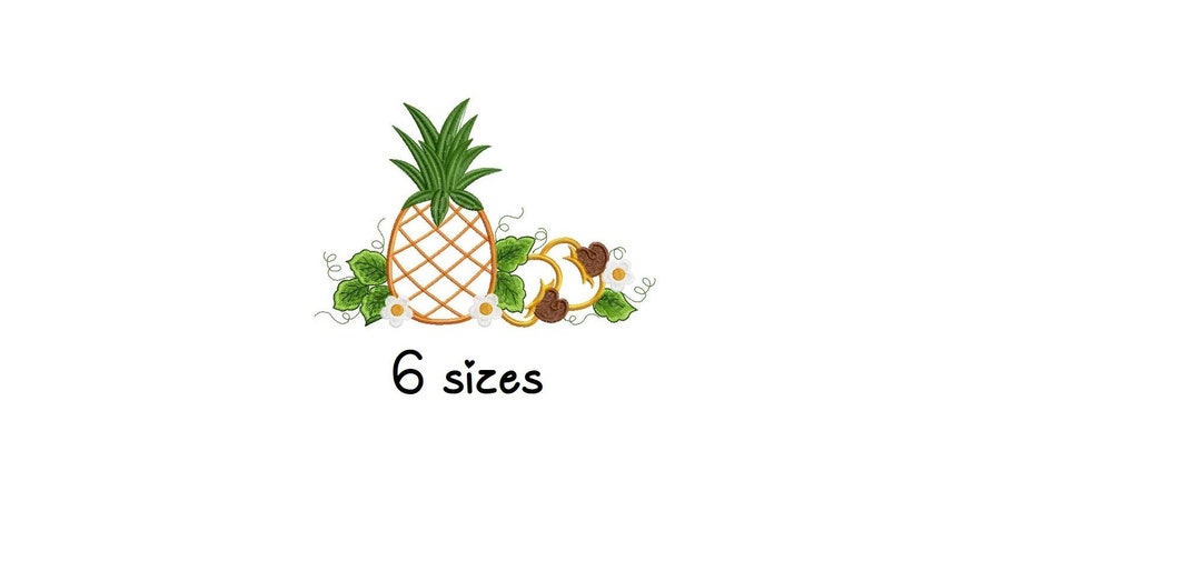 Pineapple Embroidery Design, Kitchen Embroidery Design Machine, Towel ...