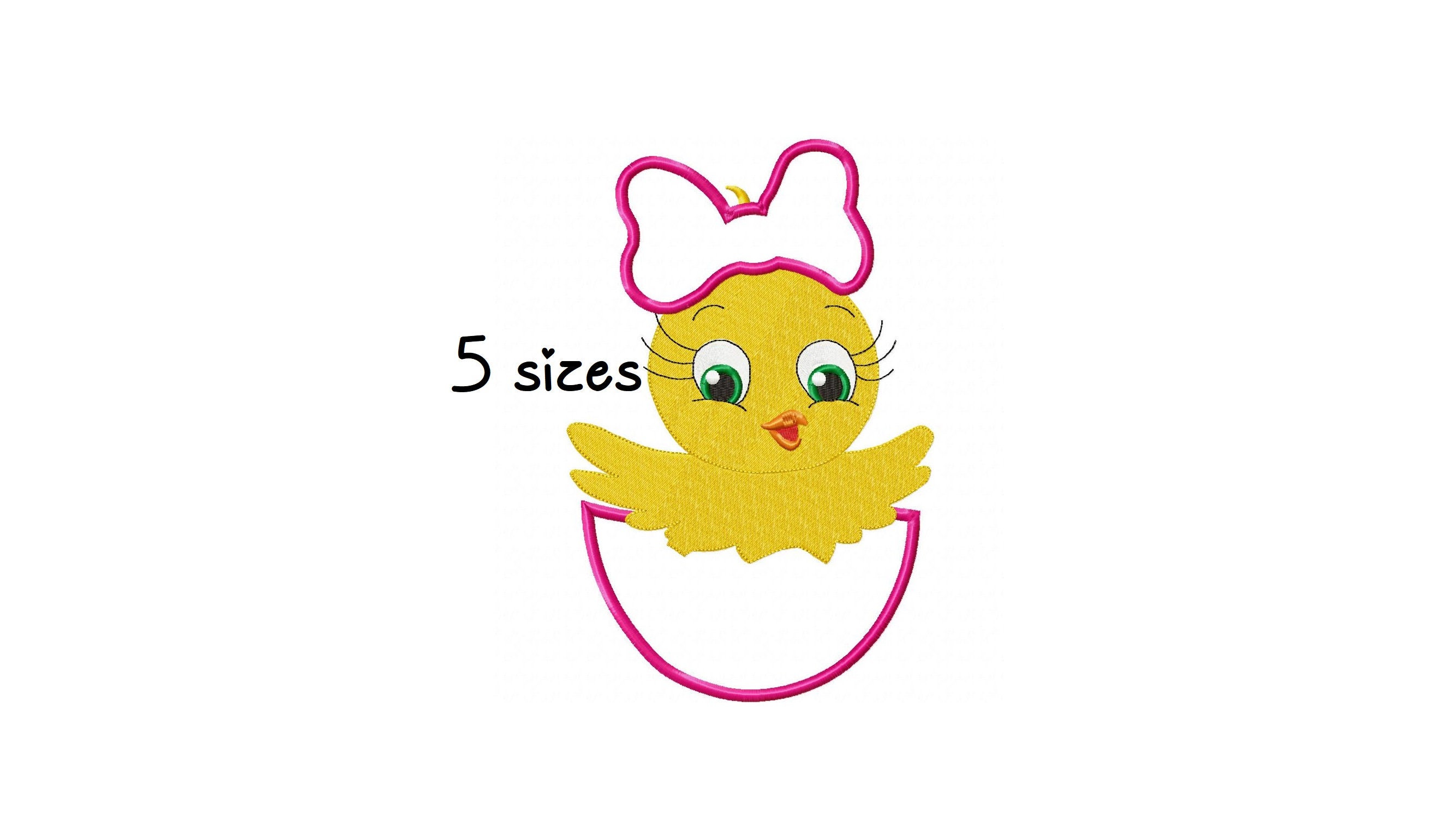 Cute Chick Girl embroidery design animals embroidery design | Etsy