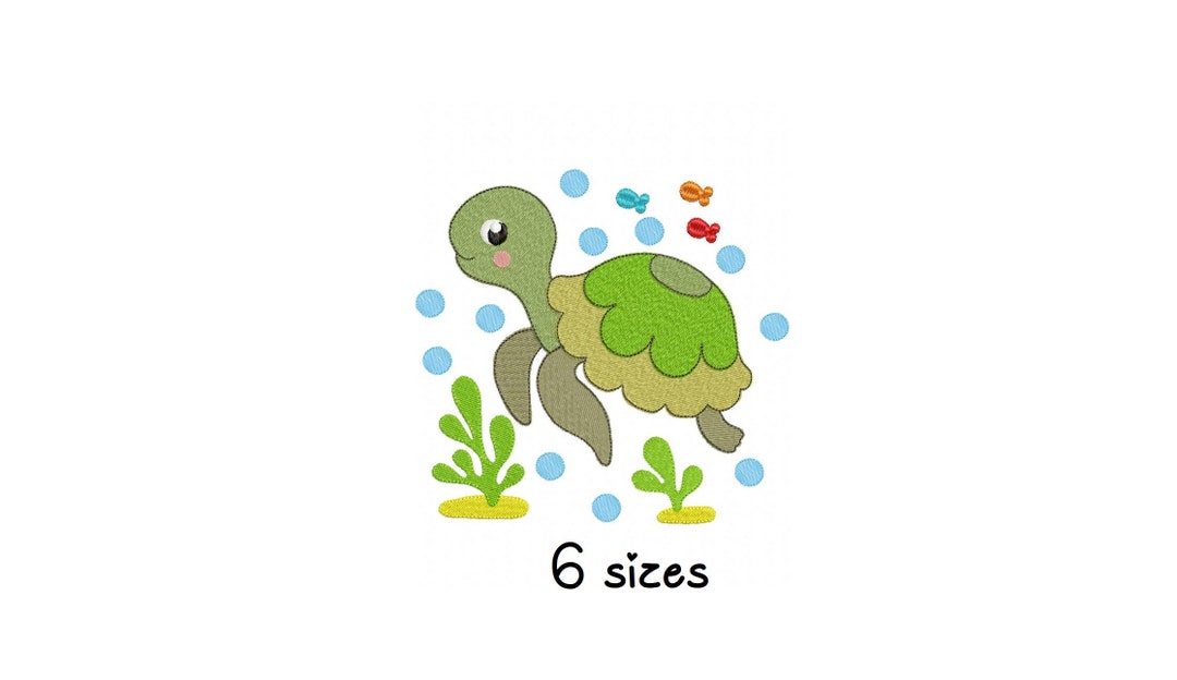 Turtle Embroidery Design, Animals Embroidery Design Machine, Newborn ...