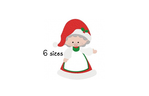 Mrs Claus Embroidery Design Christmas Embroidery Design - Etsy