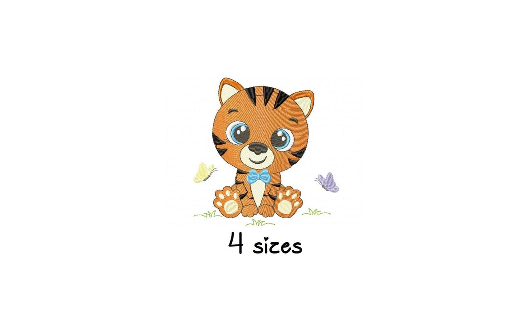 Little Tiger Embroidery Design, Baby Embroidery Design Machine, Newborn ...