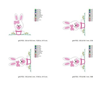 Bunny Baby Embroidery Design, Easter Embroidery Design Machine, Rabbit ...